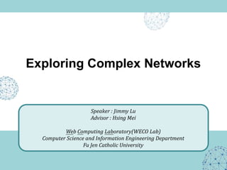 Exploring Complex Networks | PPT