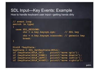 Game Development using SDL and the PDK | PPT