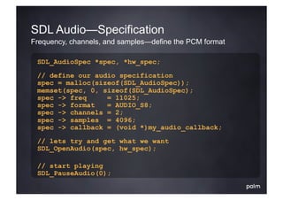 Game Development using SDL and the PDK | PPT