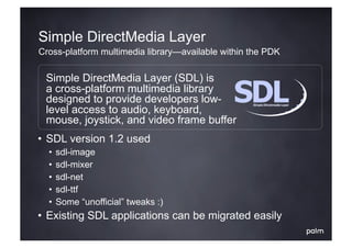 Game Development using SDL and the PDK | PPT