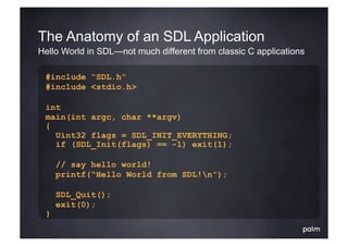 Game Development using SDL and the PDK | PPT