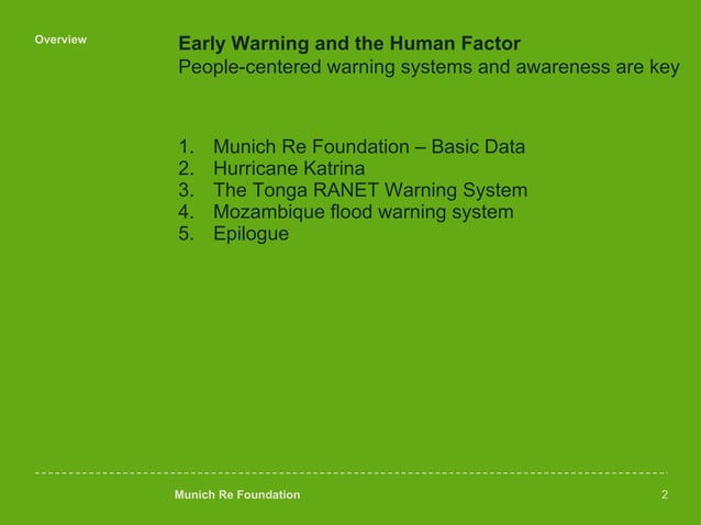 Early Warning and the Human Factor - people-centered warning systems ...