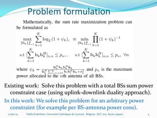 Sum Rate Optimization for Coordinated Multi-antenna Base Station ...