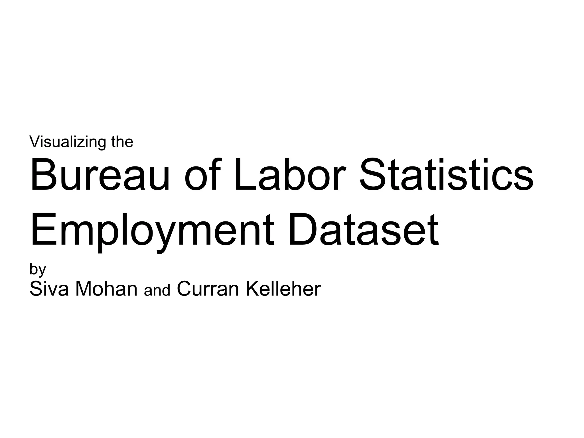 Visualizing the Bureau of Labor Statistics Employment Dataset | PDF