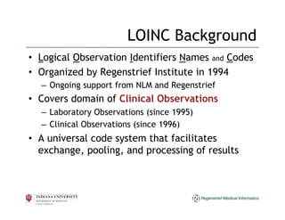 2010 06 07 - LOINC Introduction | PDF