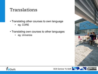 20100608 Presentatie OpenCourseWare | PPT