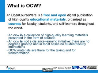 20100608 Presentatie OpenCourseWare | PPT