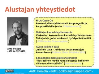 Avoin data, avoin yhteiskunta | PPT