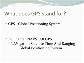 Introduction to GPS | PPT
