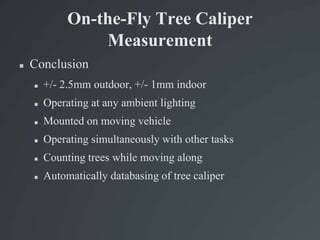 On-the-fly Tree Counting and Caliper Measure | PPTX