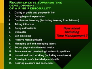 20100714 swot analysis & personality development - ams ed. - | PPT