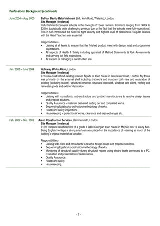 20100730 Jordan Cv | PDF | Civil Engineering Industry | Industries