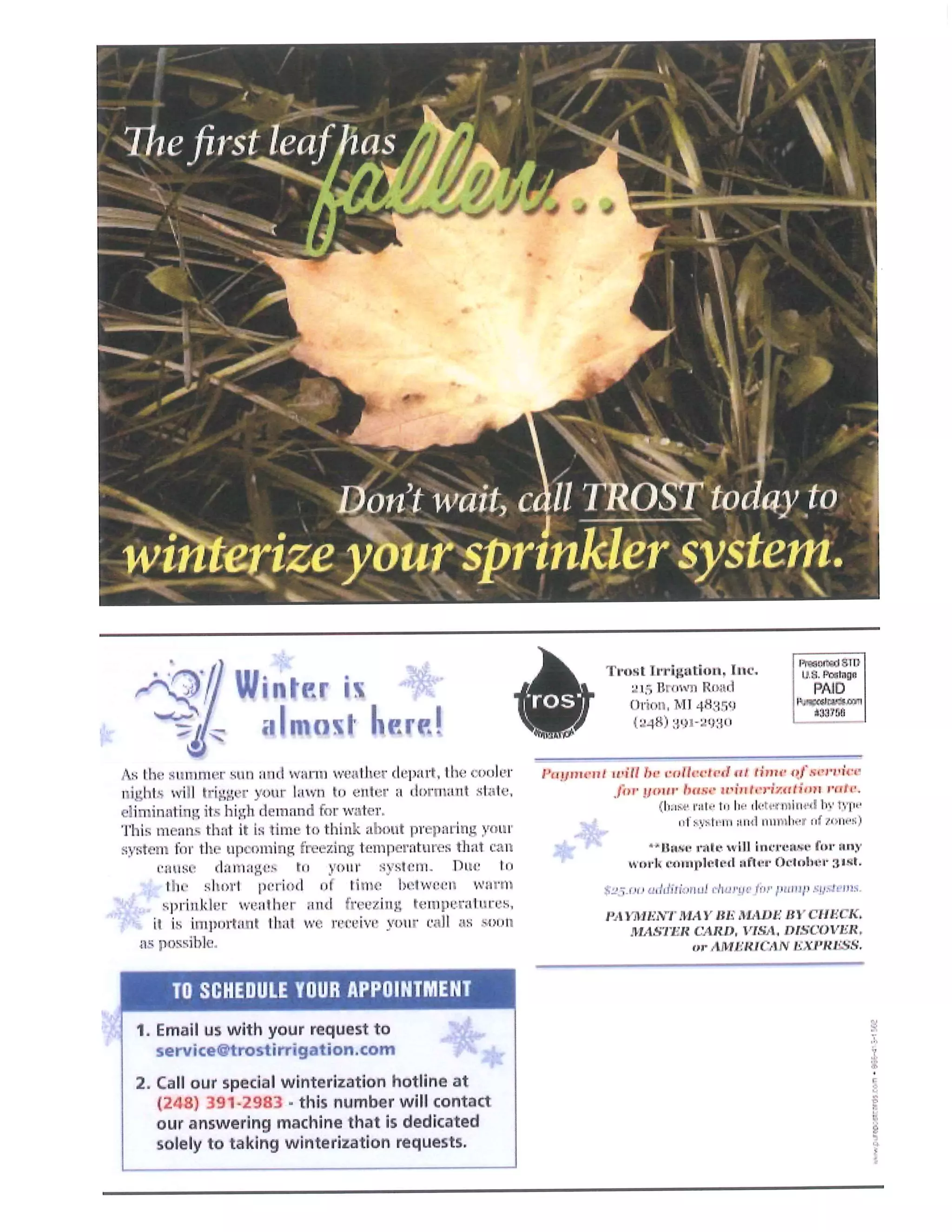 Sprinkler Winterization | PDF