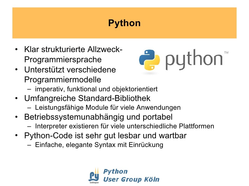 Die Freie Programmiersprache Python