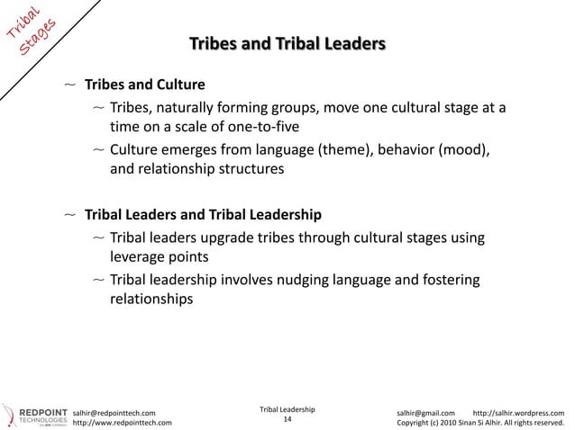 Tribal leadership: tribes and leaders (part 1 of 3) | PPT