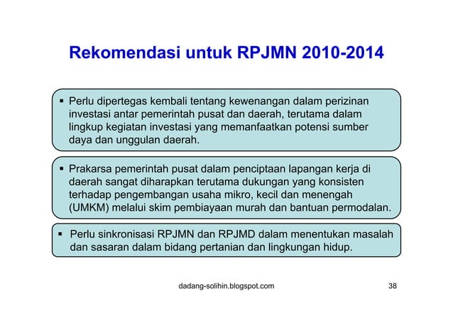 Sinkronisasi RPJMN dengan RPJMD dalam rangka Mencapai Sasaran ...
