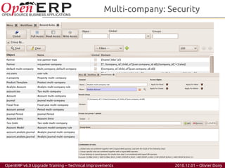 OpenERP V6 Technical Improvements | PPT