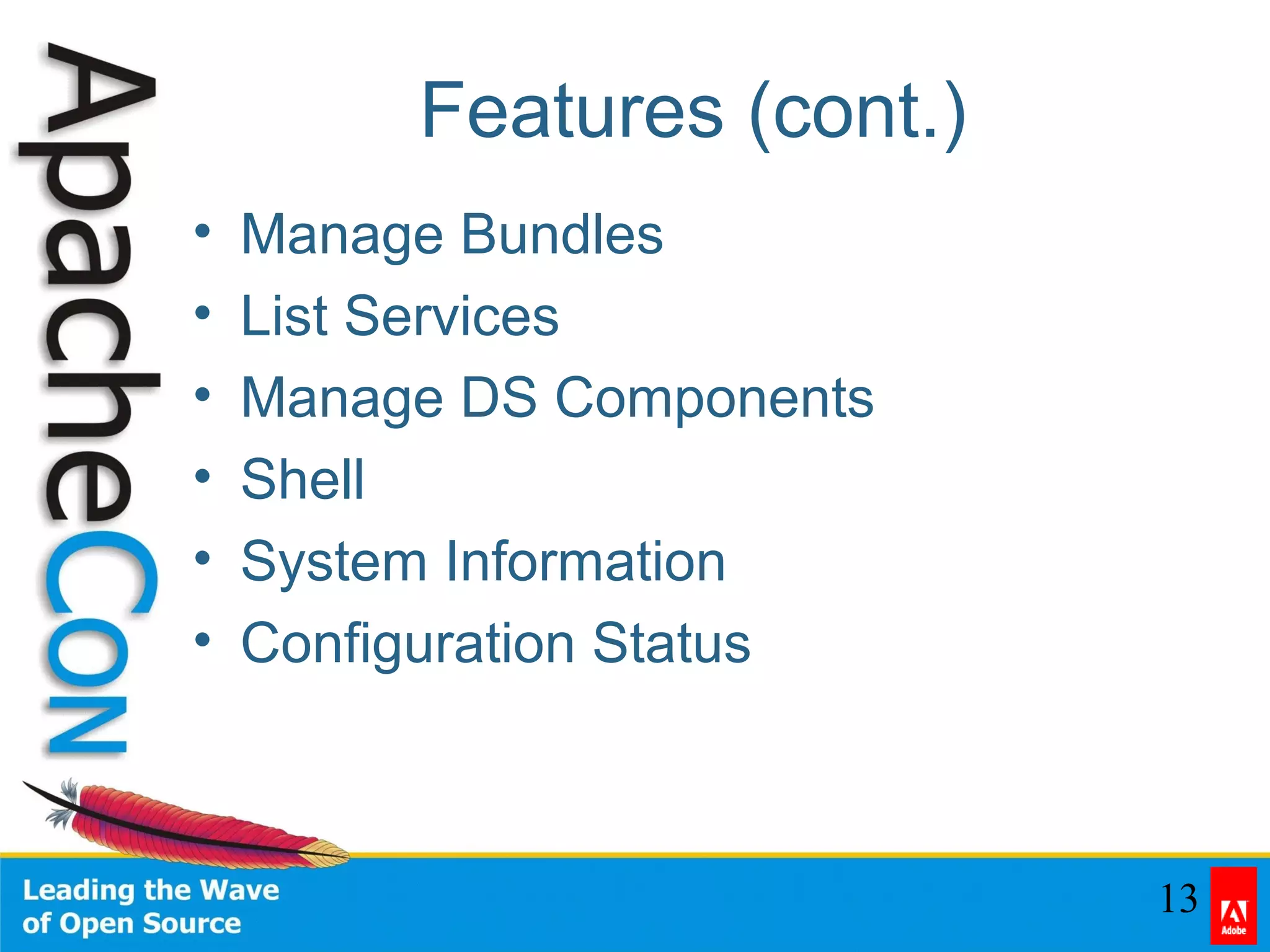 Managing An Osgi Framework With Apache Felix Web Console Ppt 0084