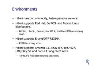 HIbari/NOSQL/Erlang for Big Data at Erlang User Conference 2010 | PDF
