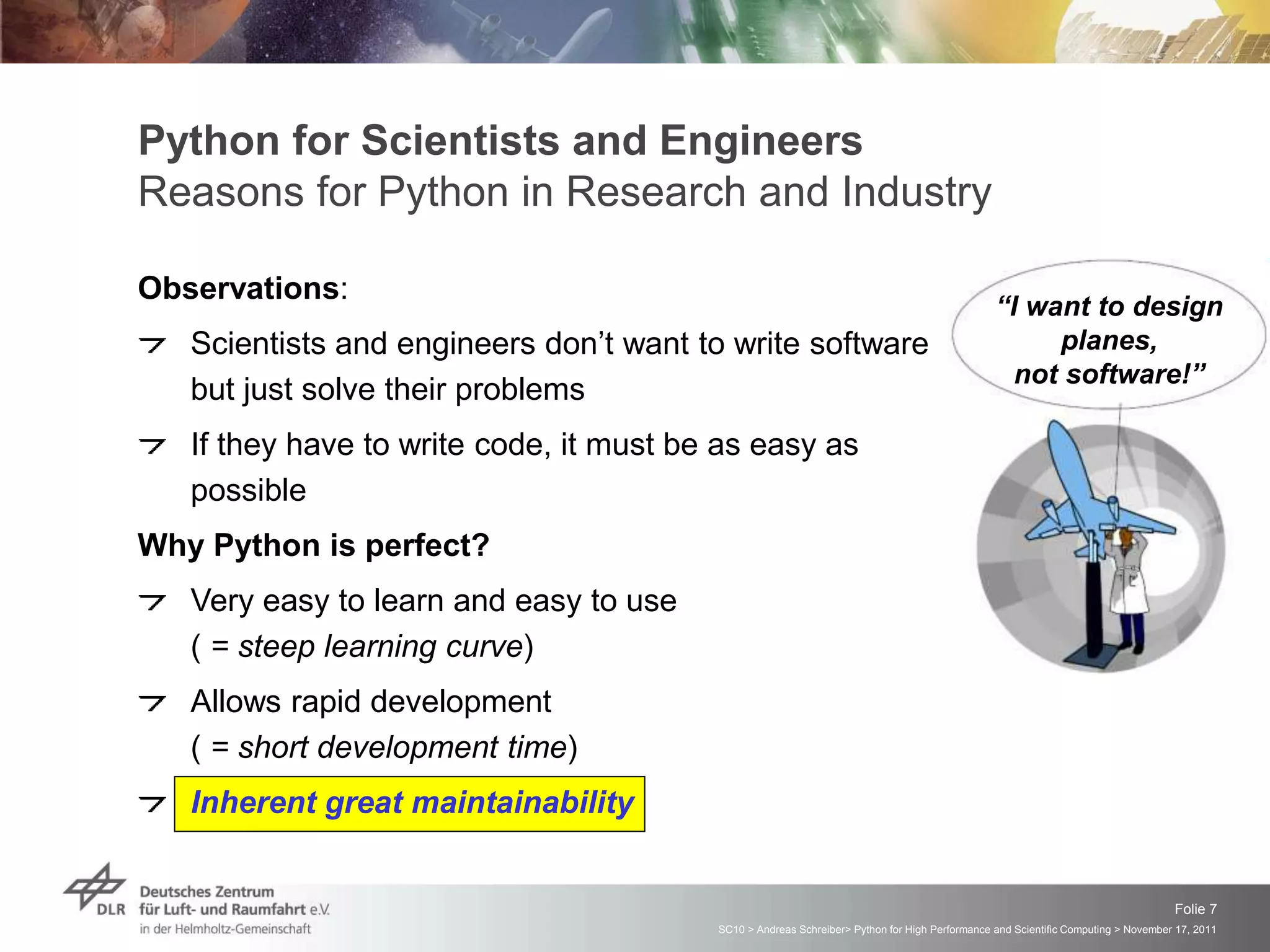 Python for High Performance and Scientific Computing | PPT