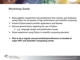 Python for High Performance and Scientific Computing | PPT