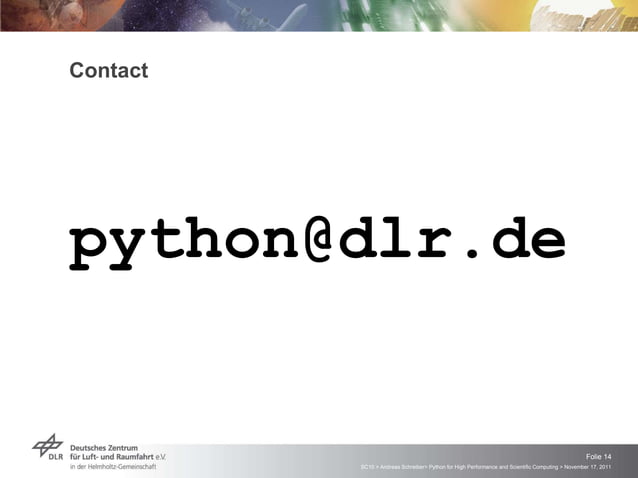 Python for High Performance and Scientific Computing | PPT