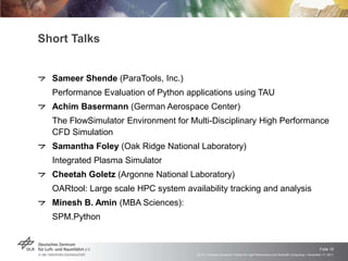 Python for High Performance and Scientific Computing | PPT