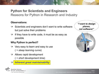 Python for High Performance and Scientific Computing | PPT