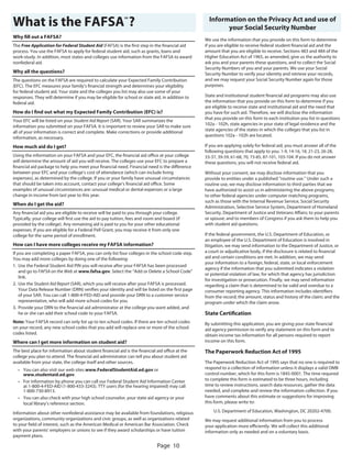 2010-11 FAFSA | PDF