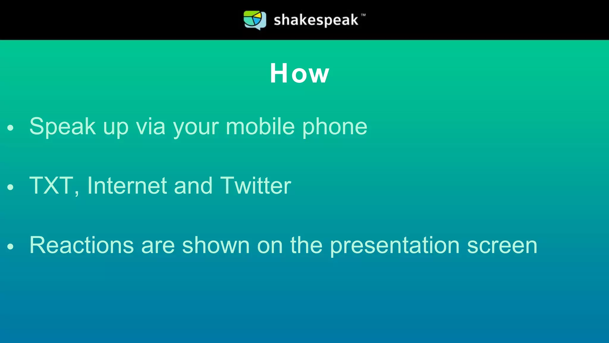 Shakespeak Mobile Interaction | PPT