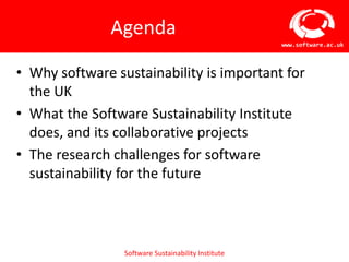 Software Sustainability Institute | PPT