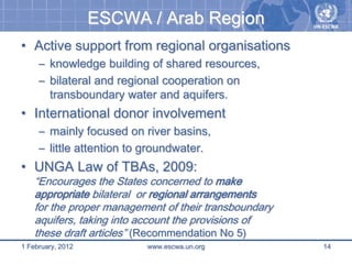 R. Klingbeil & M.I. Al-Hamdi, 2010: Transboundary Water and ...