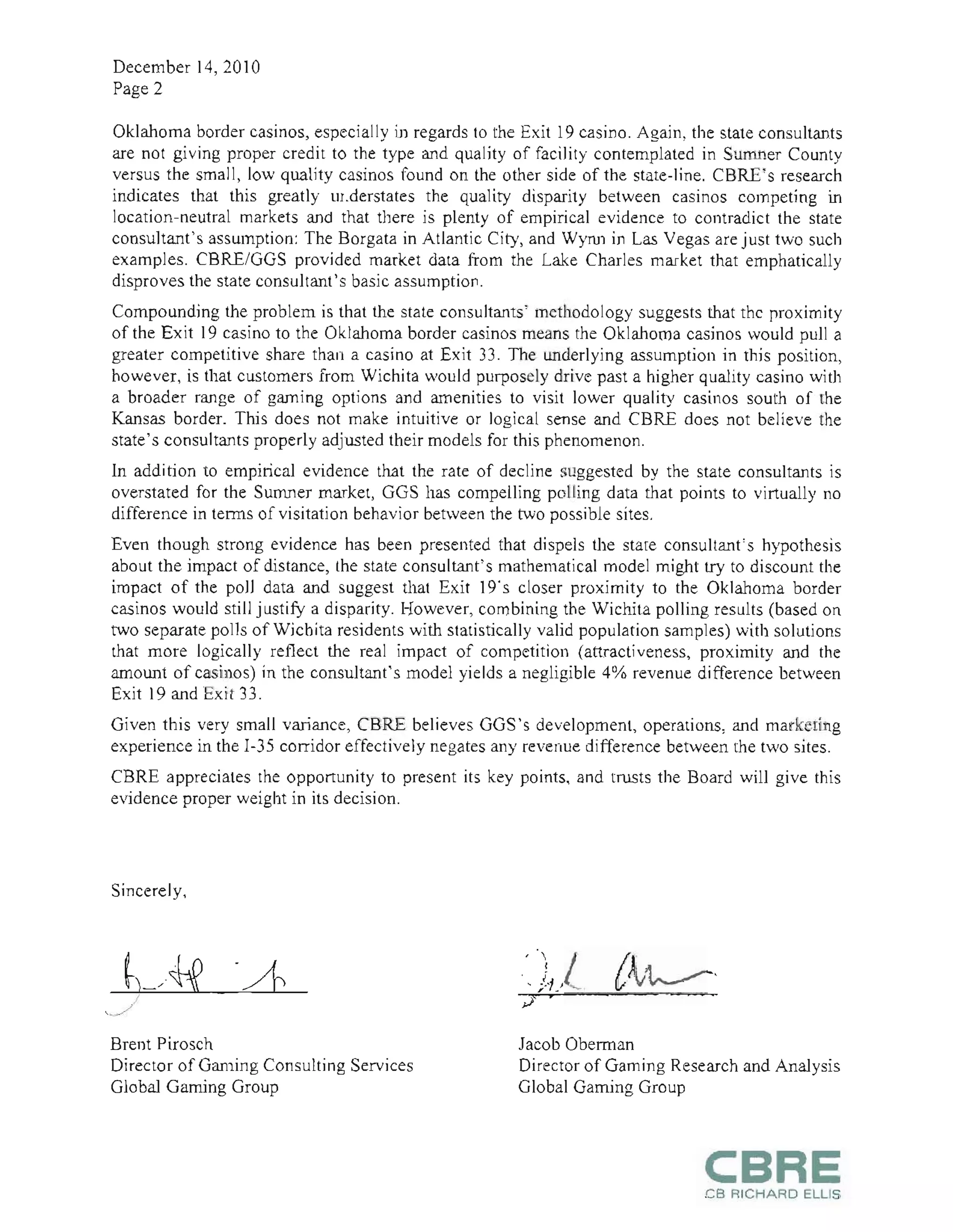 cbre letter to review board | PDF