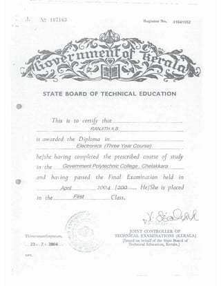 Diploma Electronics Engineering | PDF