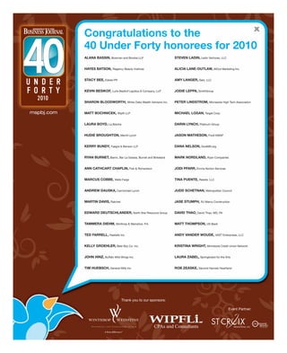 40 Under Forty 2010 Winner | PDF