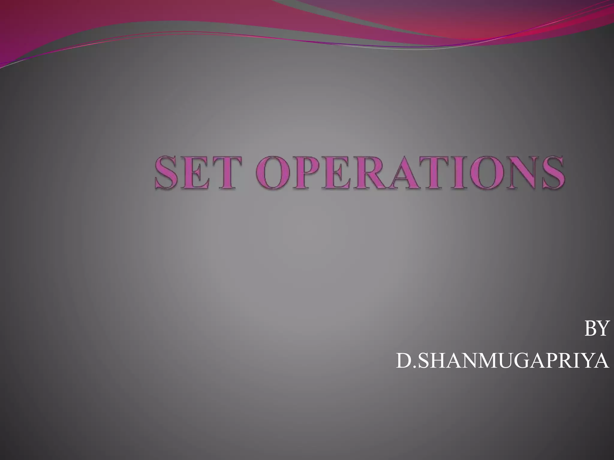 20104136 ----set operations | PPT