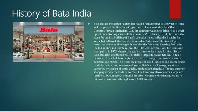 BATA INDIA PPT | PPTX