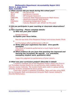 2010 Accountability Memo | PDF