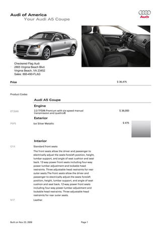 2010 Audi A5 Coupe Virginia Beach | PDF | Coupe | Auto Body Styles