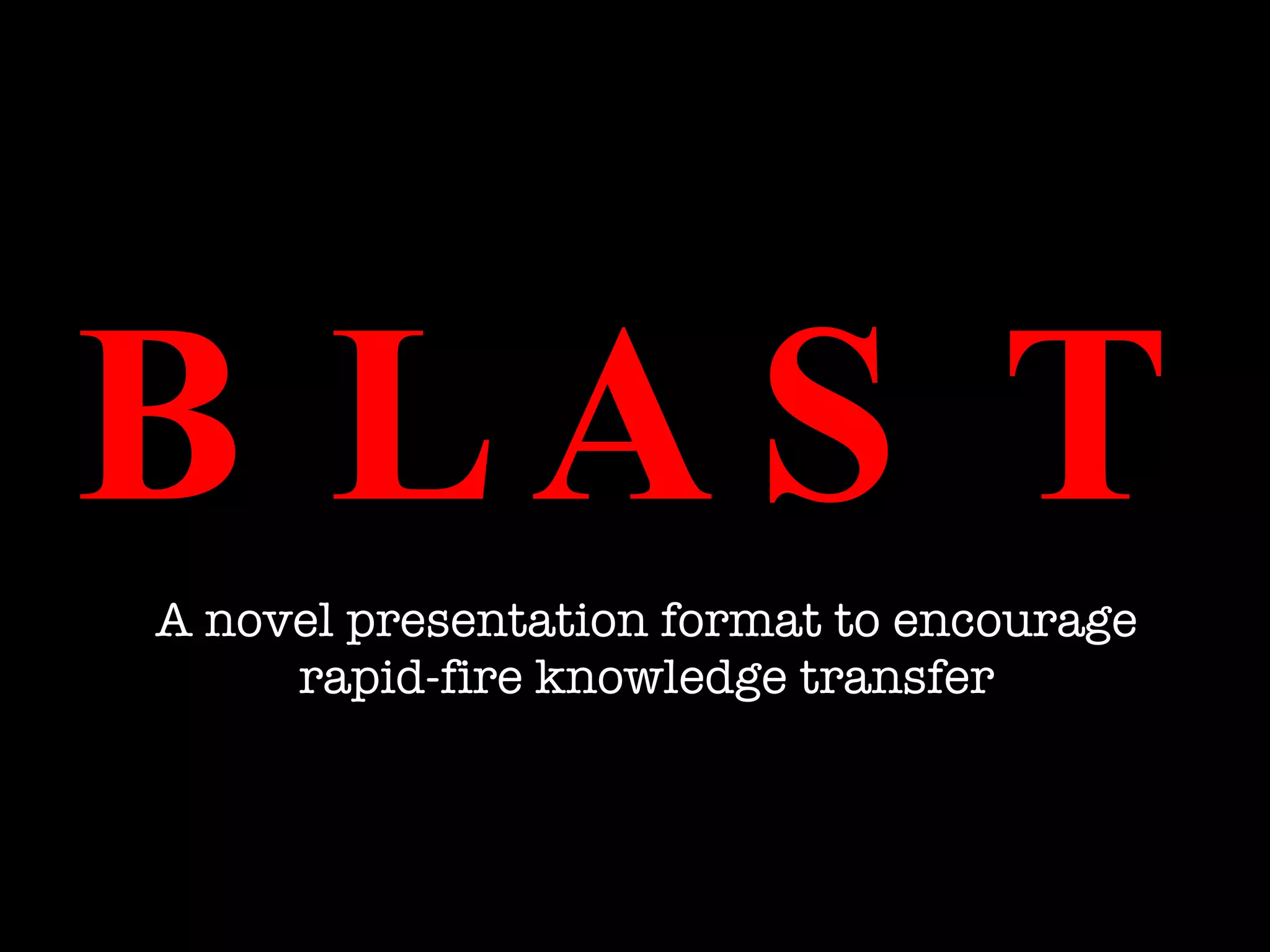 Blast Presentation Format | PPT