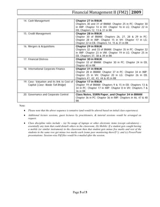 2010 bm fm2 course outline | PDF | Business Accounting & Finance | Business