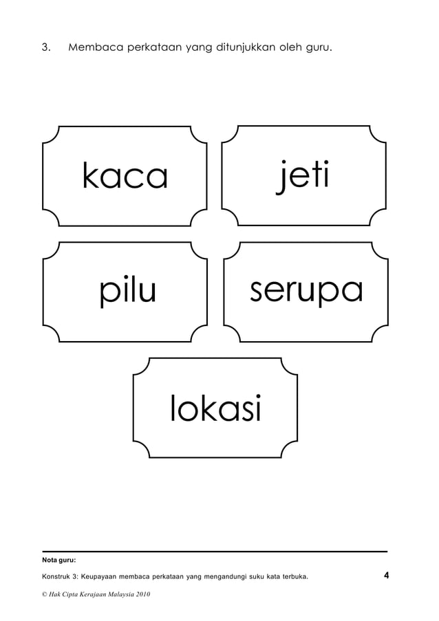 2010 bahasa melayu tahun 1 linus literasi membaca | PDF