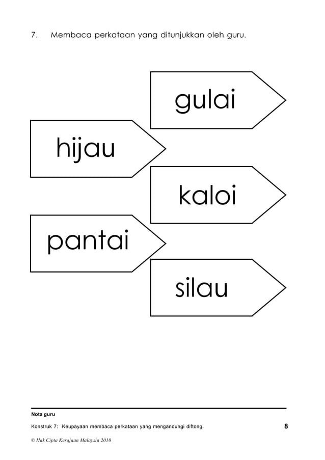 2010 bahasa melayu tahun 1 linus literasi membaca | PDF