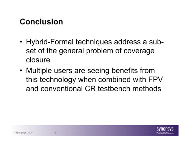 Hybrid-Formal Coverage Convergence | PPT