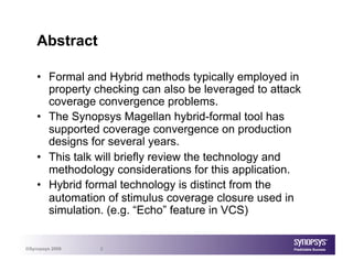 Hybrid-Formal Coverage Convergence | PPT