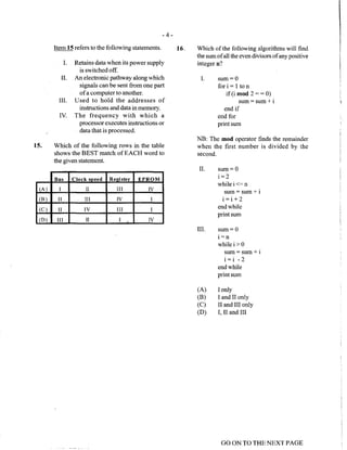 2010 CAPE Computer Science Unit 1 Paper 1 | PDF