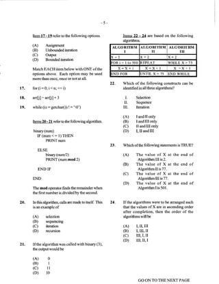 2010 CAPE Computer Science Unit 1 Paper 1 | PDF | Education