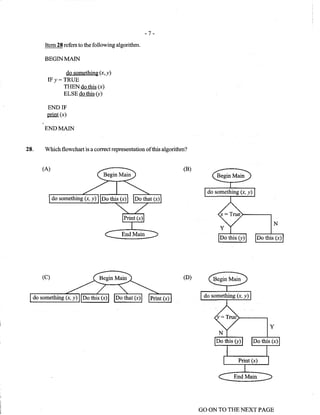2010 CAPE Computer Science Unit 1 Paper 1 | PDF