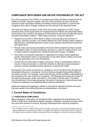 2010 cfsa discussion document | PDF