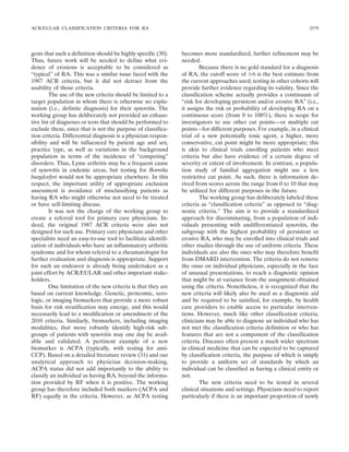 2010 Rheumatoid Arthritis Classification Criteria | PDF